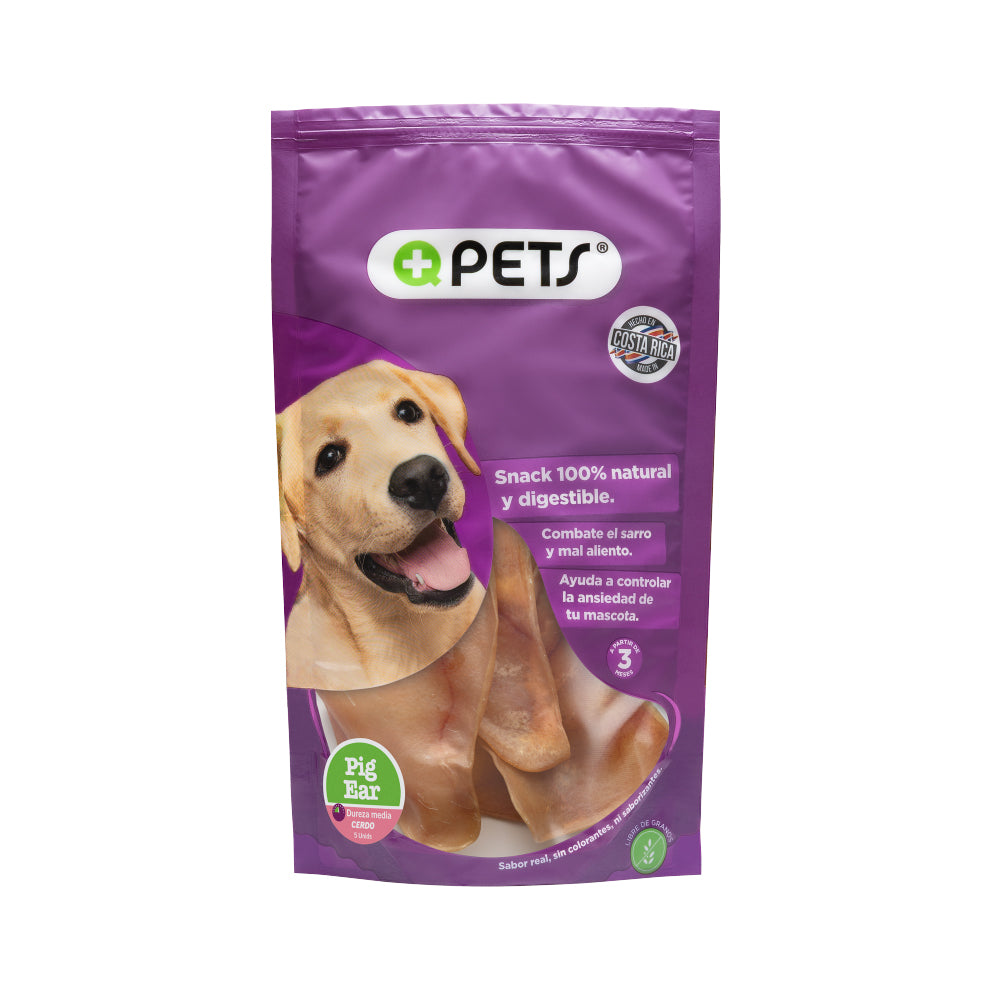 +QPETS DOG OREJA NATURAL 5UND – HVA Nutrición Animal S.A